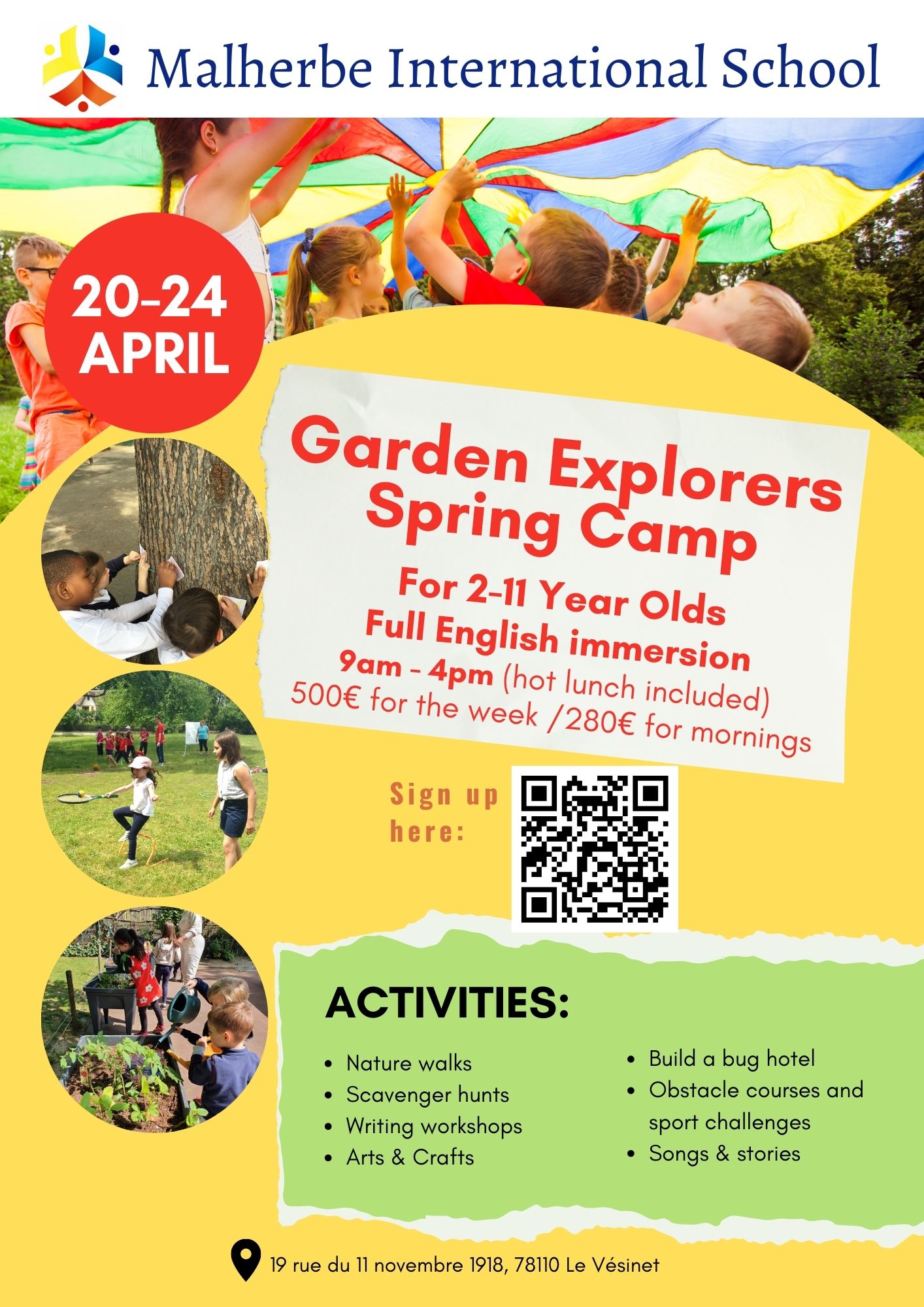 Spring holiday camp - April 20-24, 2026 | Malherbe International School